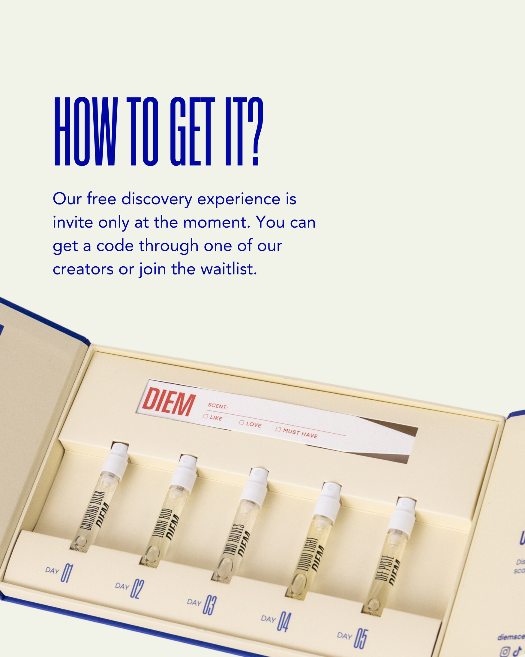 Diem Scents - super luxury fragrances with risk-free samples